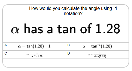 Trigonometry - Calculating Angles from Ratios (Words to -1 Notation ...