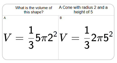 Volume - Cone - Words to Pi Value (Level 1) - Mobius Math Academy