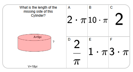 Volume of a Cylinder - Calculate Side from Volume and Base Area (Level ...