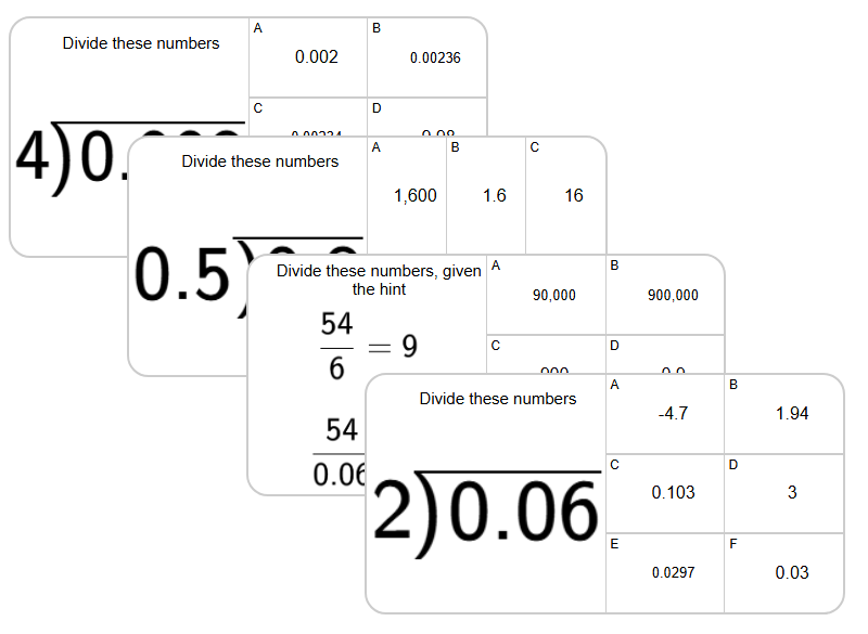Decimal Division - Practice | Fractions/Decimals | Grades 6-7 Math Unit ...
