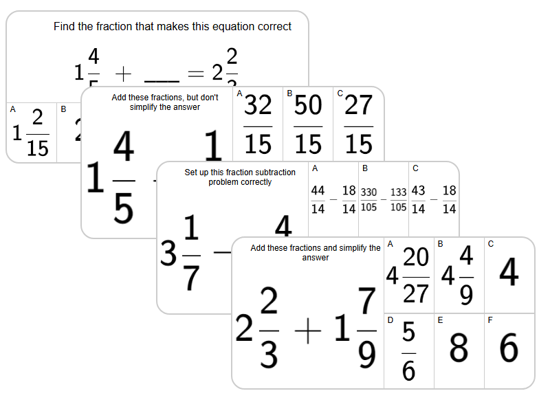 Fraction Addition and Subtraction, Mixed - Practice - Mobius Math Academy