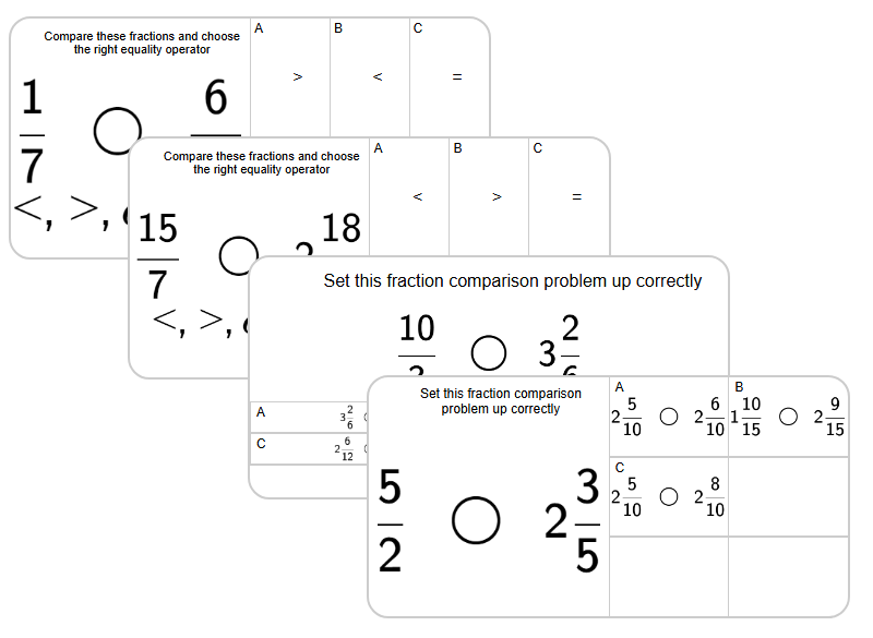 Fraction Comparing - Practice - Mobius Math Academy