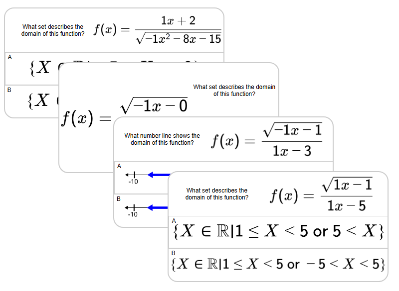 Functions - Domain and Range Solving - Advanced | Slope/Linear ...