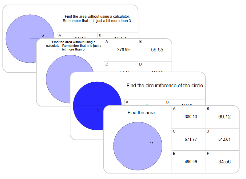 Geometry - Circle Area and Circumference - Practice | Circles | Grades ...
