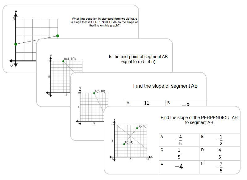 Slopes and Perpendiculars - Practice | Slope/Linear Equations | Grades ...