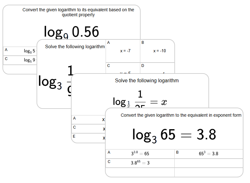 Logarithm Functions - Intro - Mobius Math Academy