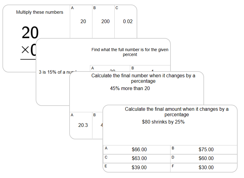 Percentages - Practice | Percentages | Grades 7-8 Math Unit Exercises ...