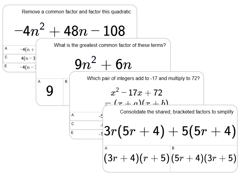 Polynomials Factoring of Quadratics - Advanced | Algebra | Grades 11-12 ...