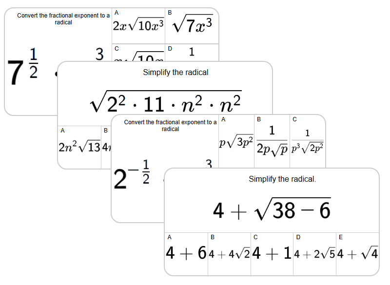Radicals - Simplifying Intro | Radicals | Grades 9-10 Math Unit ...