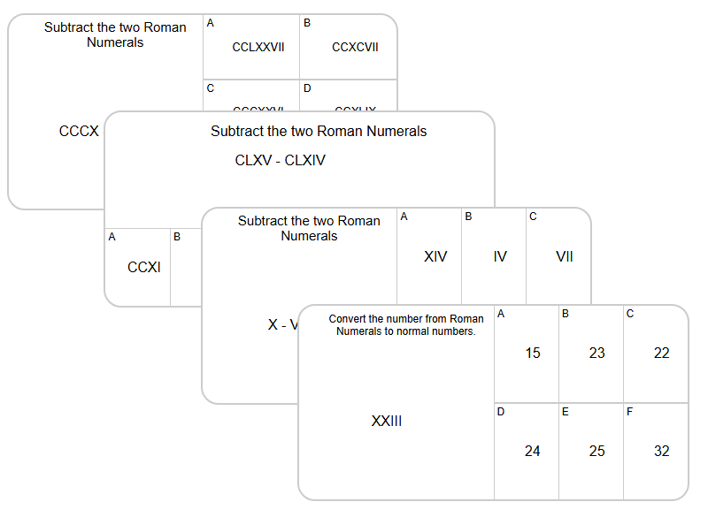 Roman Numerals to 4000 | Grade -1 Math Unit Exercises - Mobius Math Academy