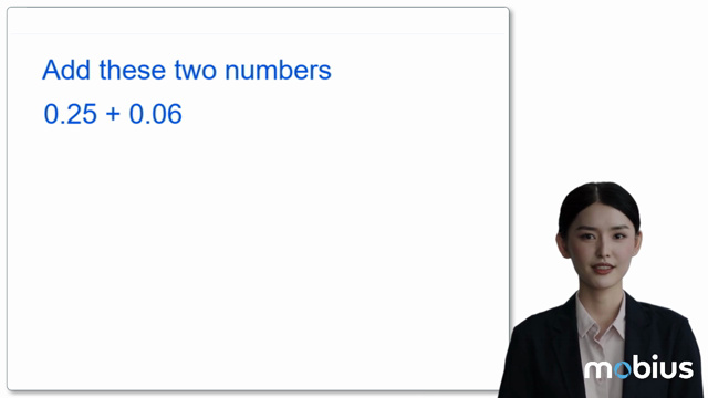 Decimal addition - Mobius Math Academy