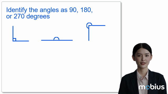 Mobius Math Academy - Identifying 90, 180, and 270 degree angles