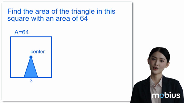 Area of triangle in square - Mobius Math Academy