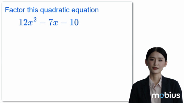 Solve quadratic equation with coefficient - Mobius Math Academy