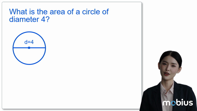 Finding the area of a circle from the diameter - Mobius Math Academy