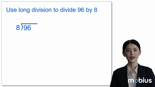 Long division 2 x 1 with no remainder - Mobius Math