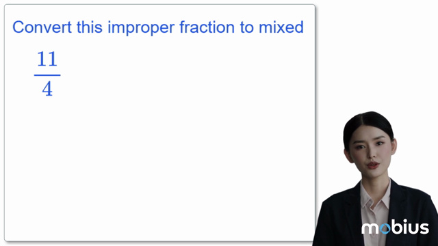 Converting improper to a mixed fraction - Mobius Math Academy