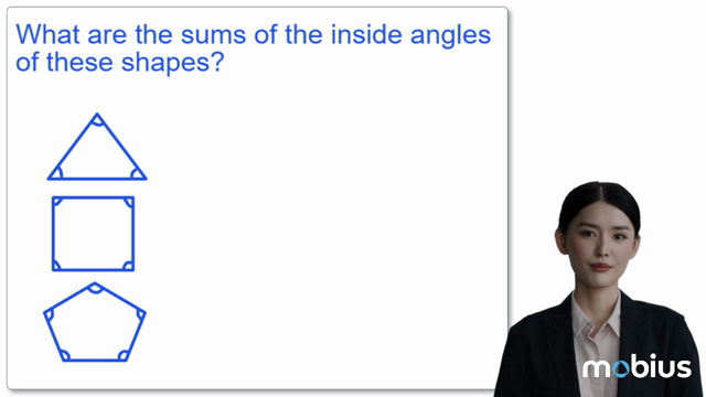 Sum of the inside angles of a shape - Mobius Math
