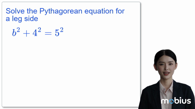 Pythagoras equation for leg - Mobius Math Academy