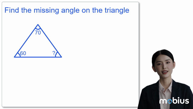 Find the missing angle on a triangle - Mobius Math Academy