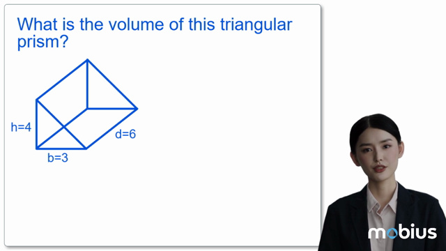 Volume of a triangular prism - Mobius Math Academy